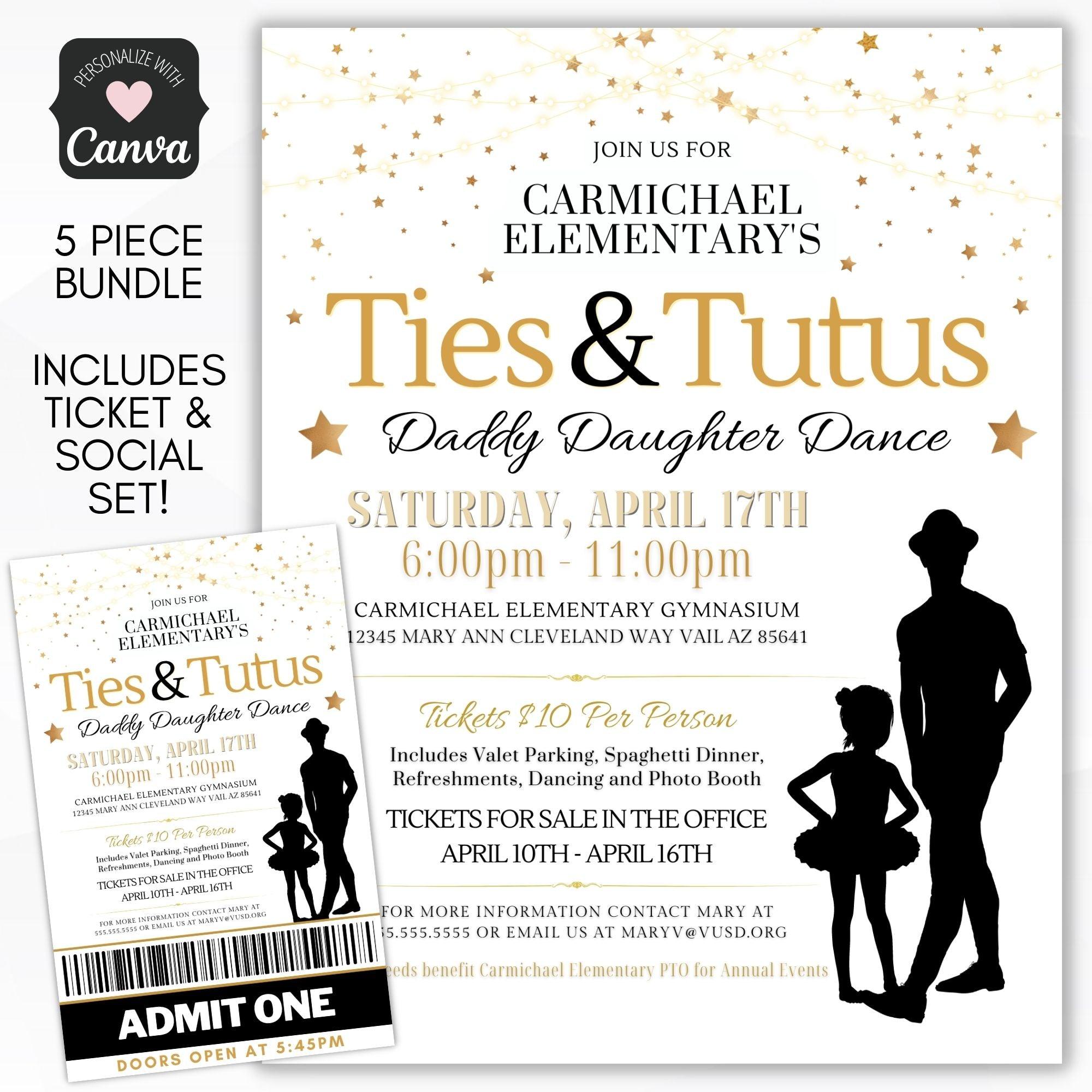 Ties and Tutus Daddy Daughter Dance Set – Simple Desert Designs