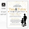 Ties and Tutus Daddy Daughter Dance Flyer – Simple Desert Designs