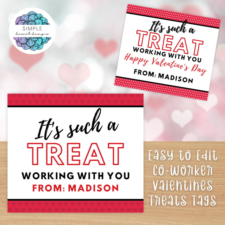 Coworker Office Valentine's Tags – Simple Desert Designs