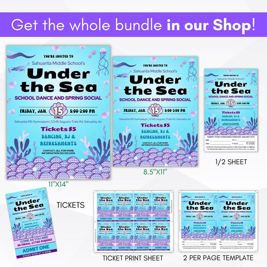 Under the Sea Dance Poster Set | Simple Desert Designs