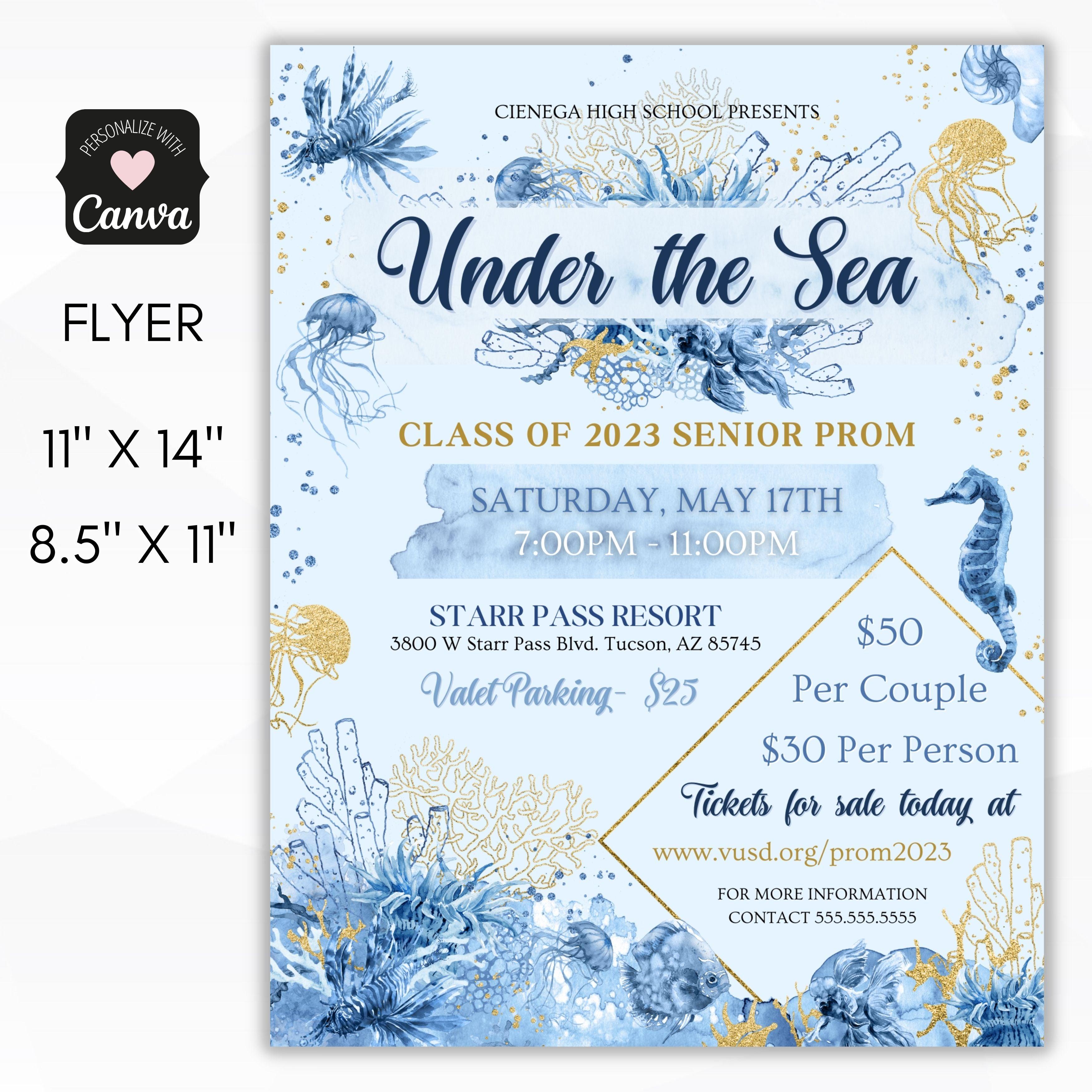 Under the Sea Prom Flyer Set – Simple Desert Designs