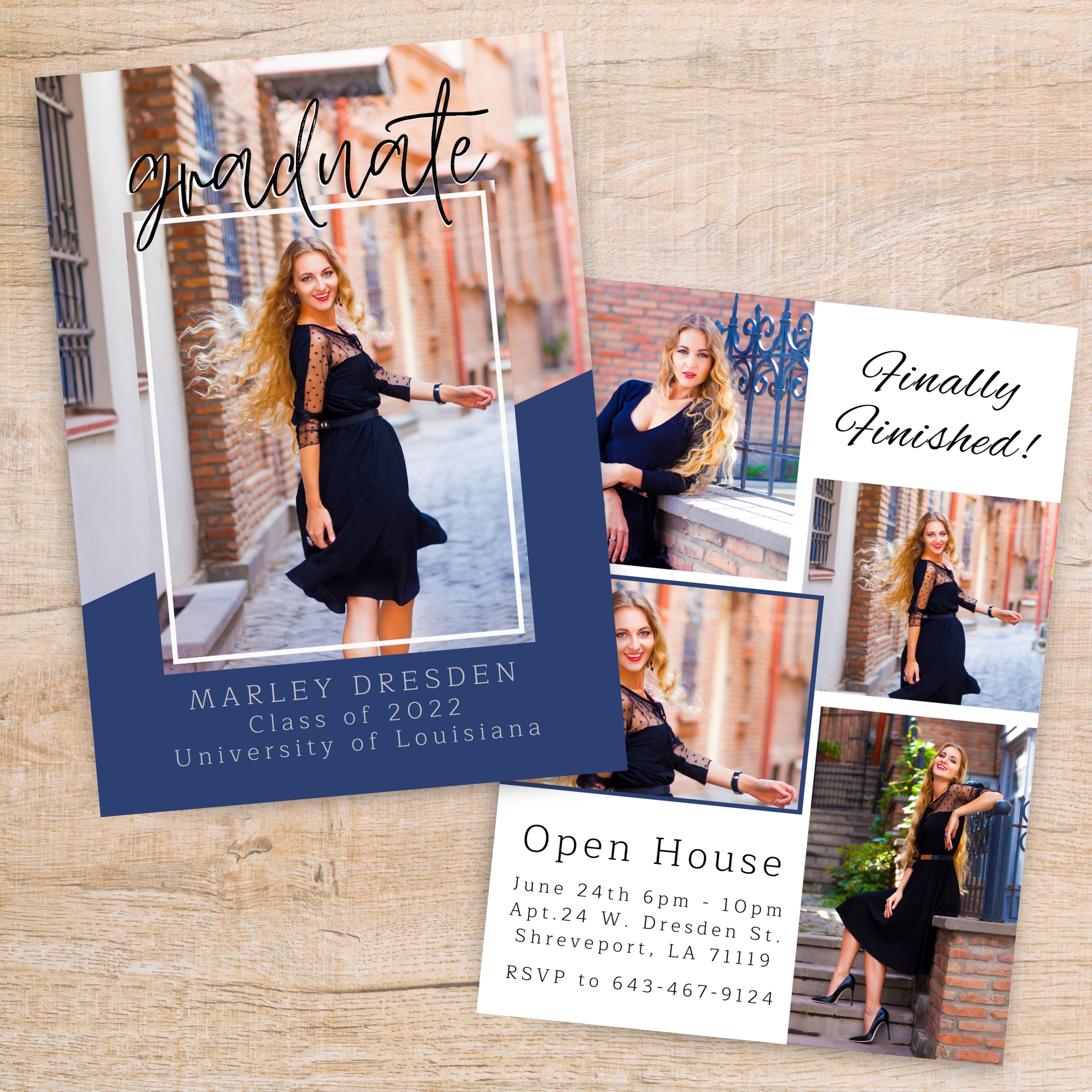 Maximalist Graduation Announcement Invite – Simple Desert Designs