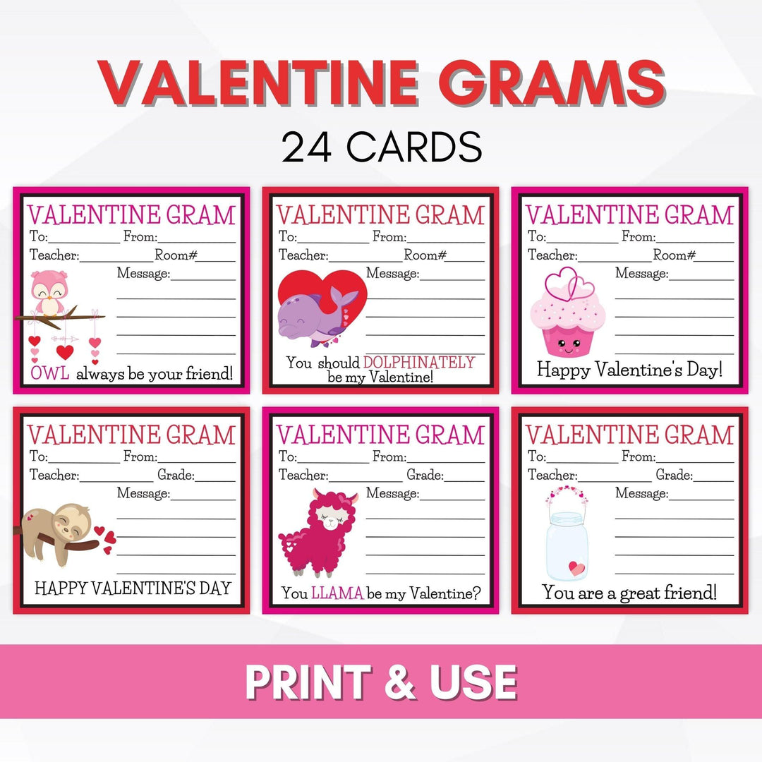 Valentine's Day Candy Gram Sheet – Simple Desert Designs