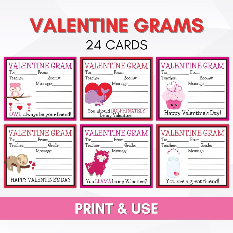 Valentine's Day Candy Gram Sheet – Simple Desert Designs