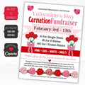 Valentine's Carnation Fundraiser Flyers – Simple Desert Designs