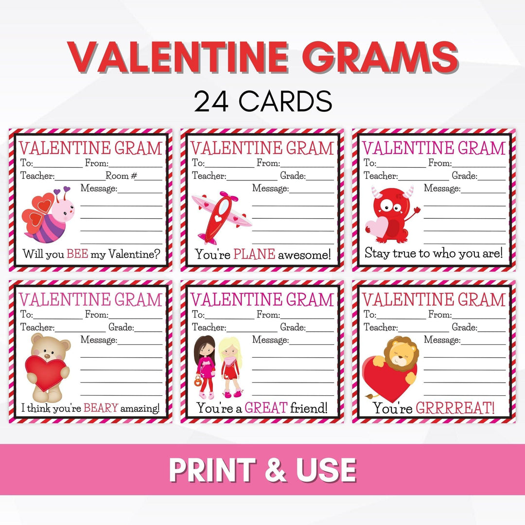 Valentine's Day Candy Gram Sheet – Simple Desert Designs