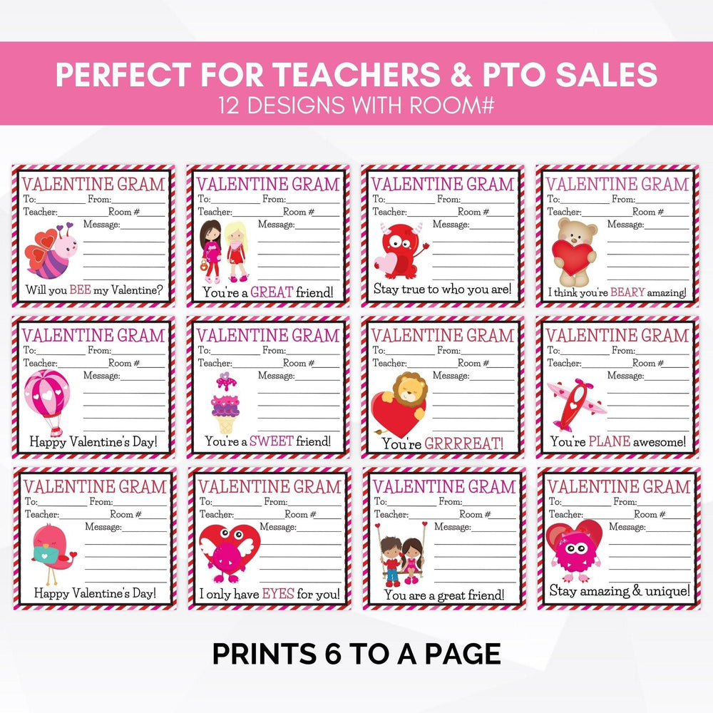 Valentine's Day Candy Gram Sheet – Simple Desert Designs