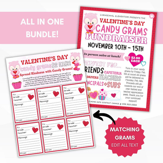 Cute Valentines Candy Gram Fundraiser – Simple Desert Designs