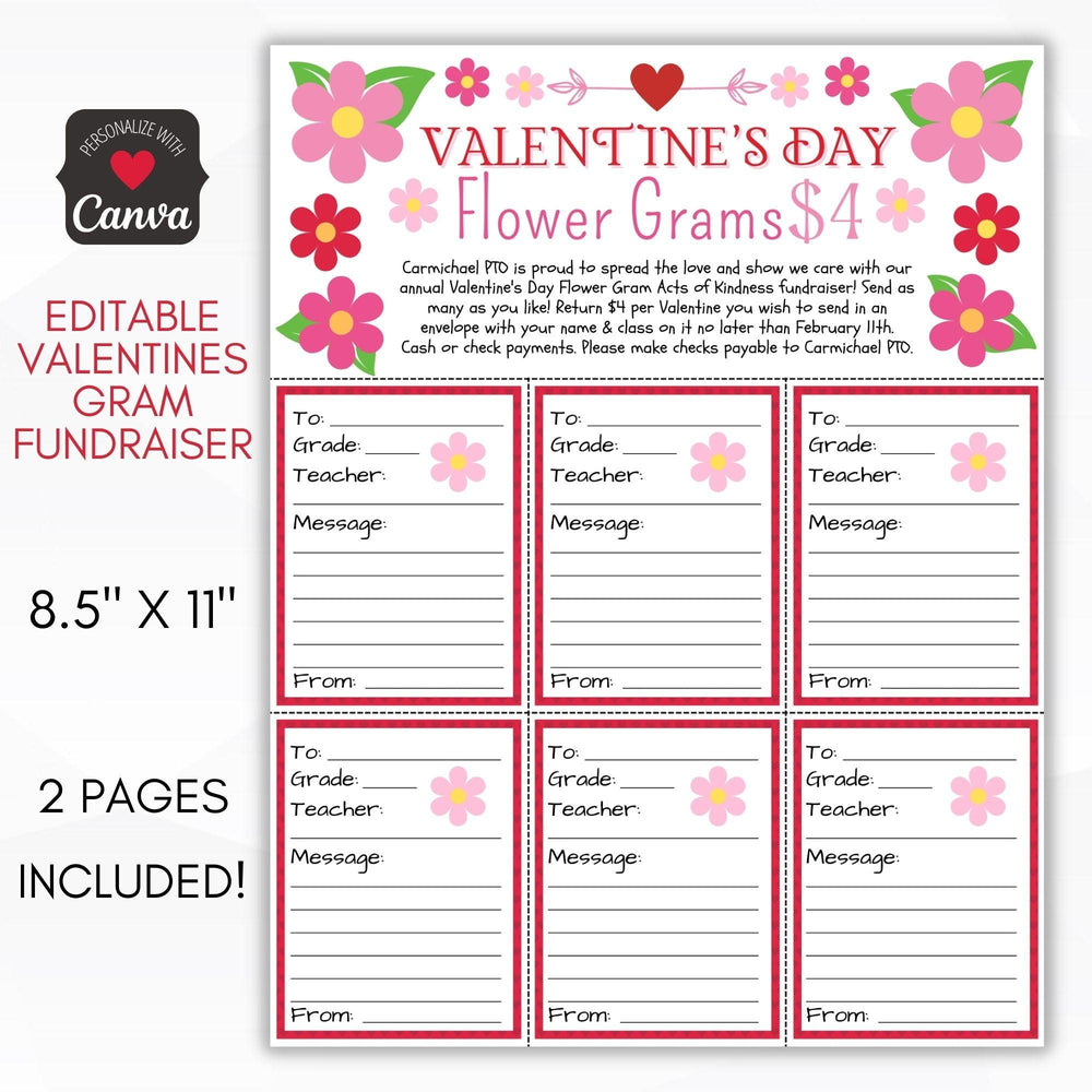Valentines Day Flower Grams – Simple Desert Designs