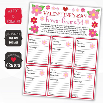 Valentines Day Flower Grams – Simple Desert Designs