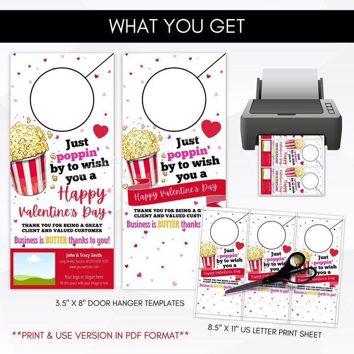 Valentines Day Pop By Door Hangers – Simple Desert Designs