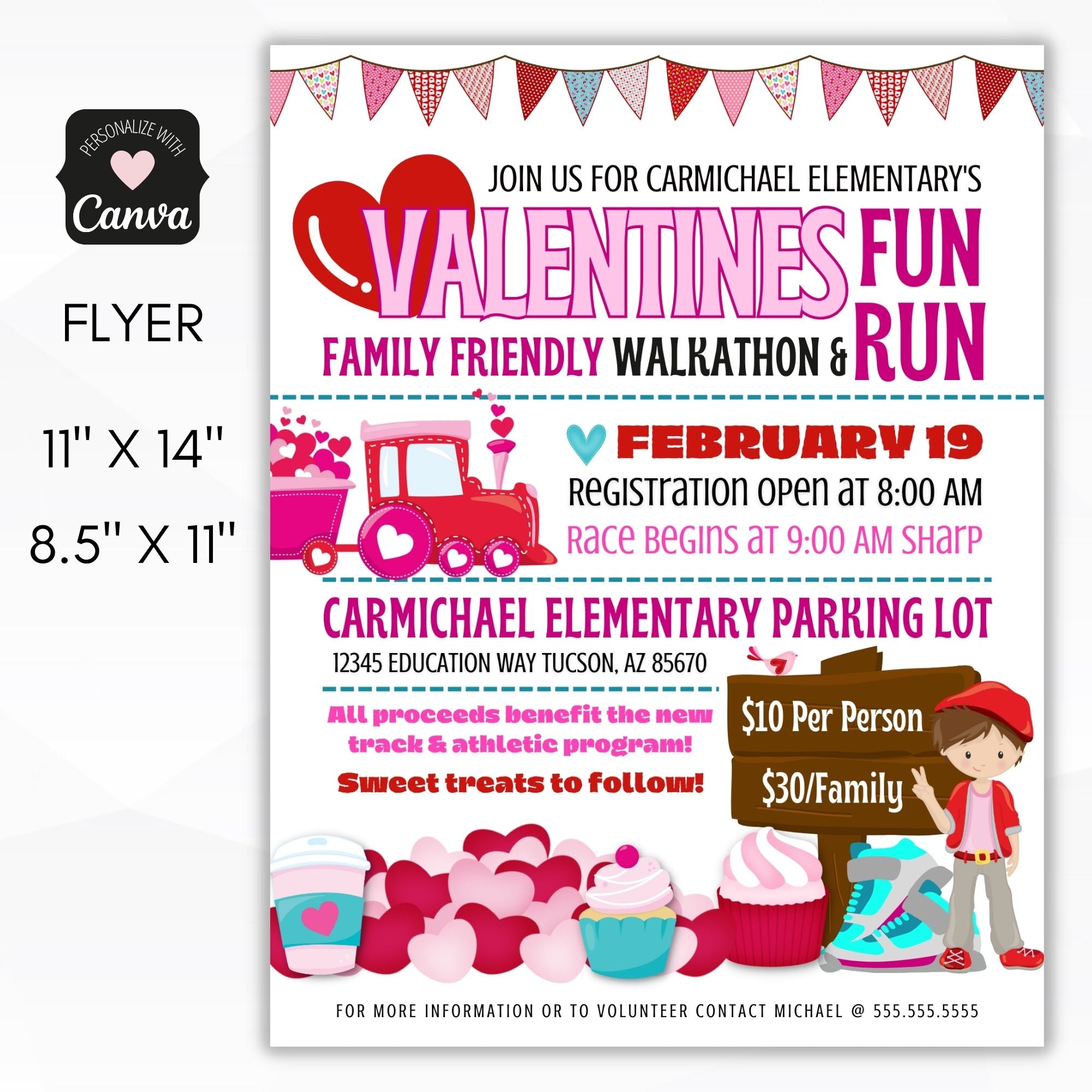Valentines Fun Run Flyer Template – Simple Desert Designs