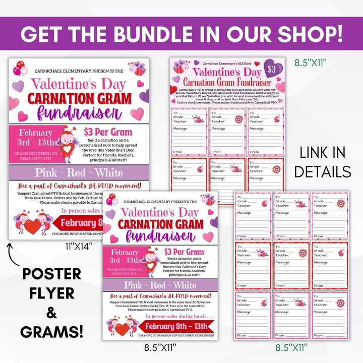 Valentines Carnation Grams Be Kind Sheet – Simple Desert Designs