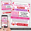 Valentine's Day Flower Fundraiser Flyers – Simple Desert Designs
