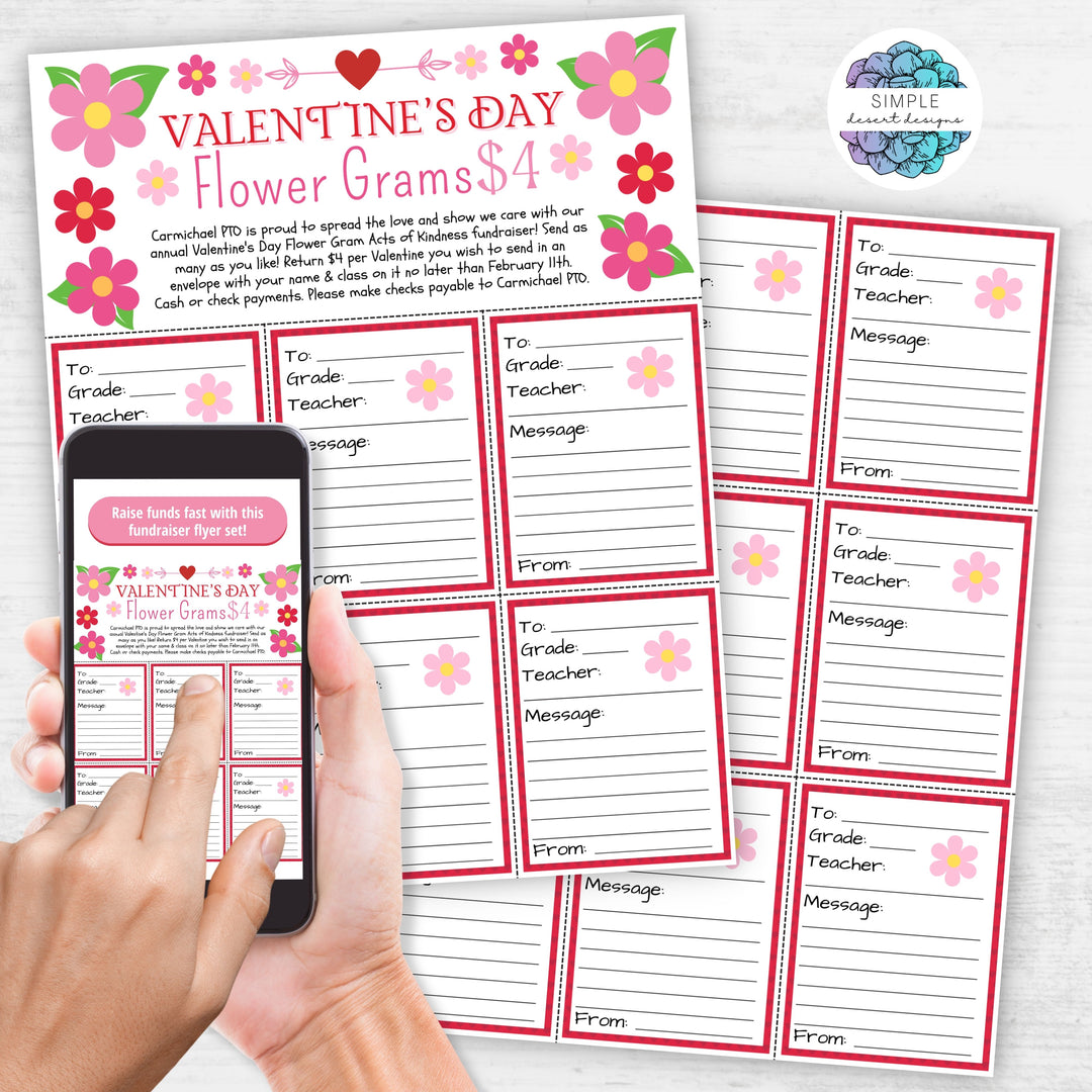 Valentines Day Flower Grams – Simple Desert Designs
