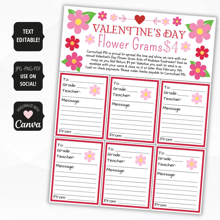 Valentines Day Flower Grams Bundle | Simple Desert Designs
