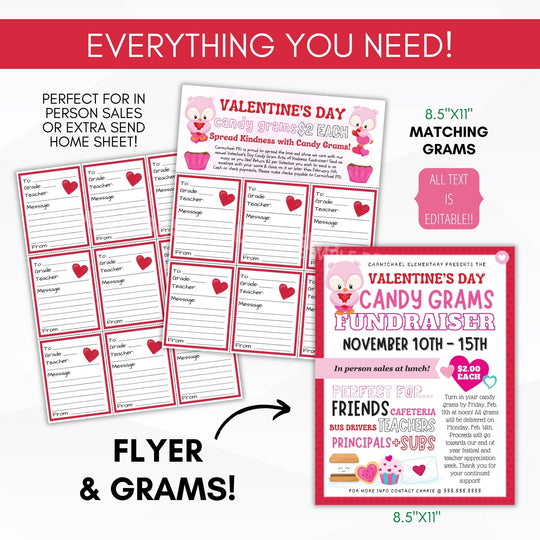 Cute Valentines Candy Gram Fundraiser – Simple Desert Designs