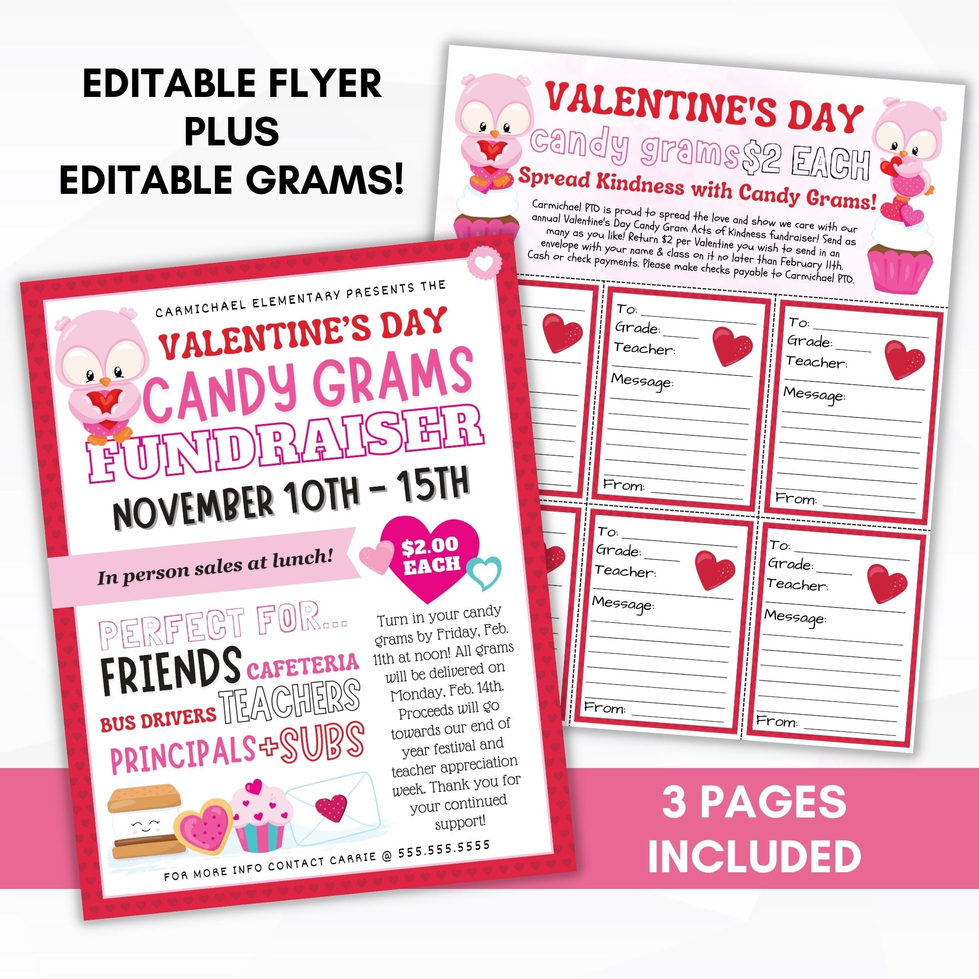 Cute Valentines Candy Gram Fundraiser – Simple Desert Designs