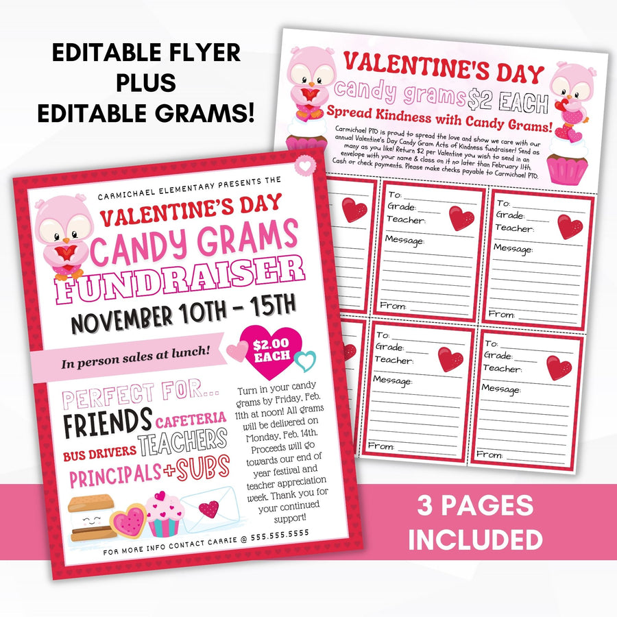 Cute Valentines Candy Gram Fundraiser – Simple Desert Designs