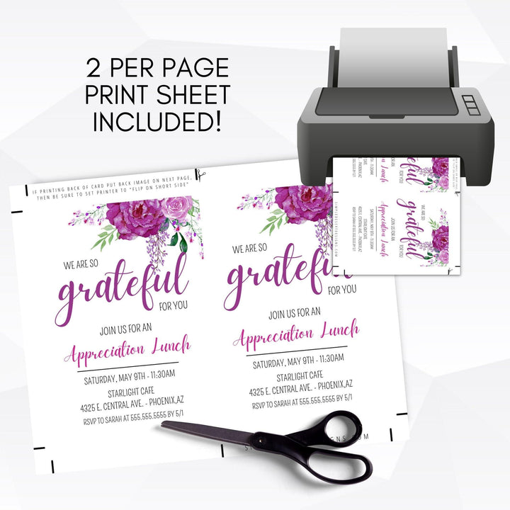 Violet Luncheon Party Invitation – Simple Desert Designs