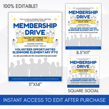 Volunteer Recruitment Membership Drive Flyer Set | Simple Desert Designs
