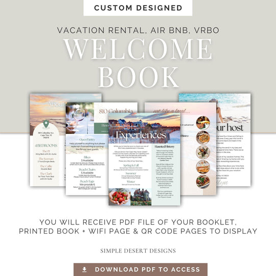 Welcome Book Printing | Simple Desert Designs