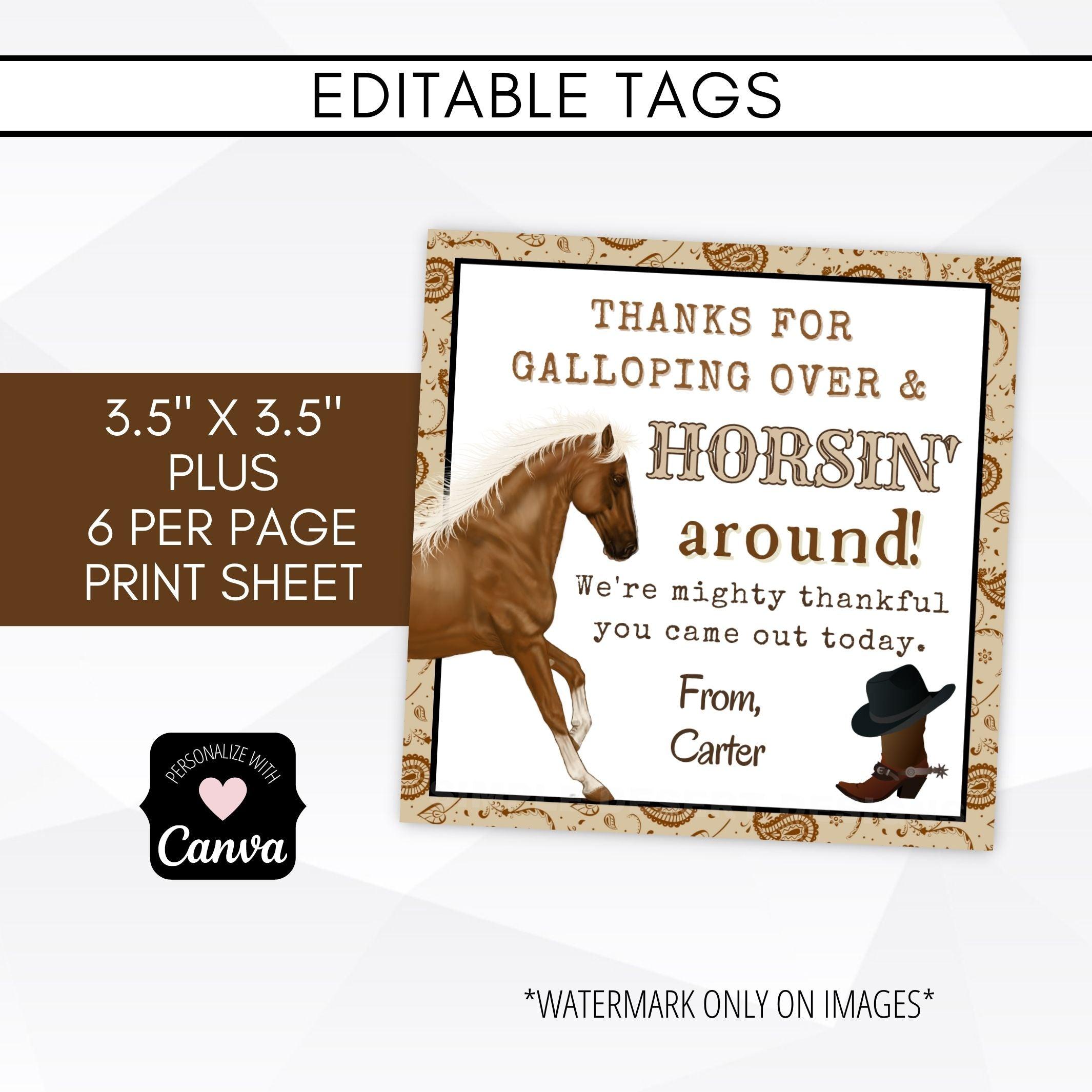 Western Birthday Party Favor Tag – Simple Desert Designs