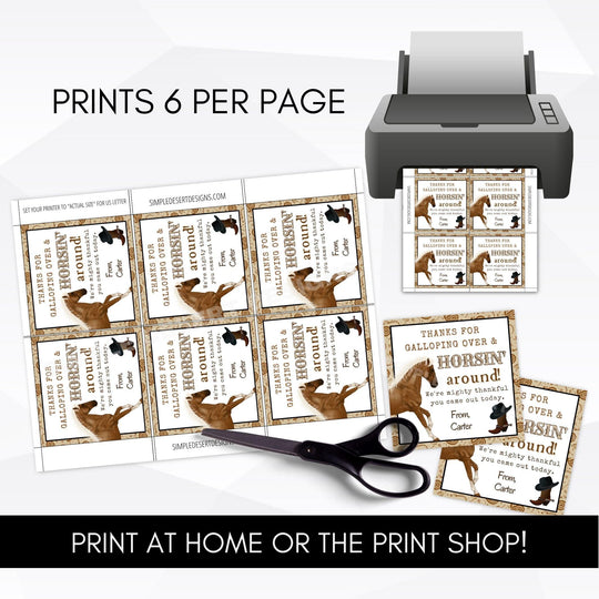 Western Birthday Party Favor Tag – Simple Desert Designs