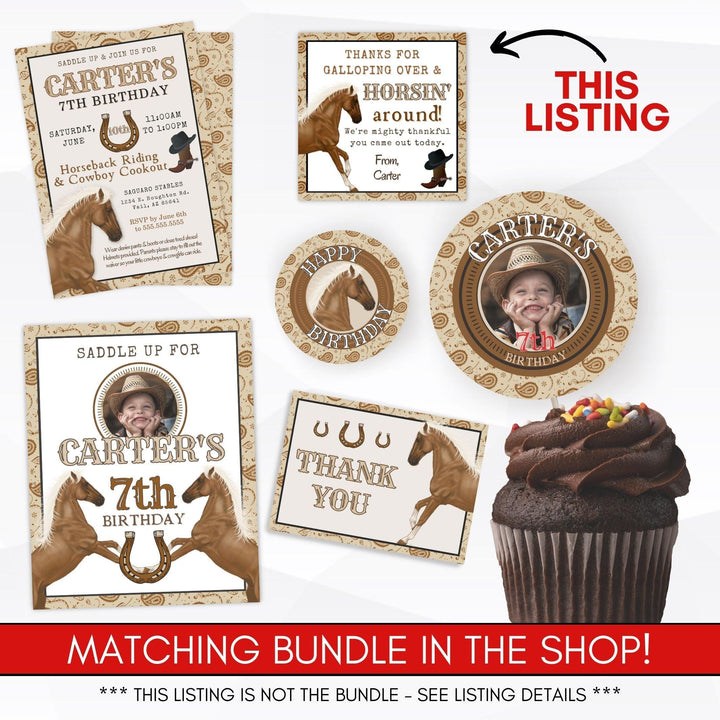 Western Birthday Party Favor Tag | Simple Desert Designs