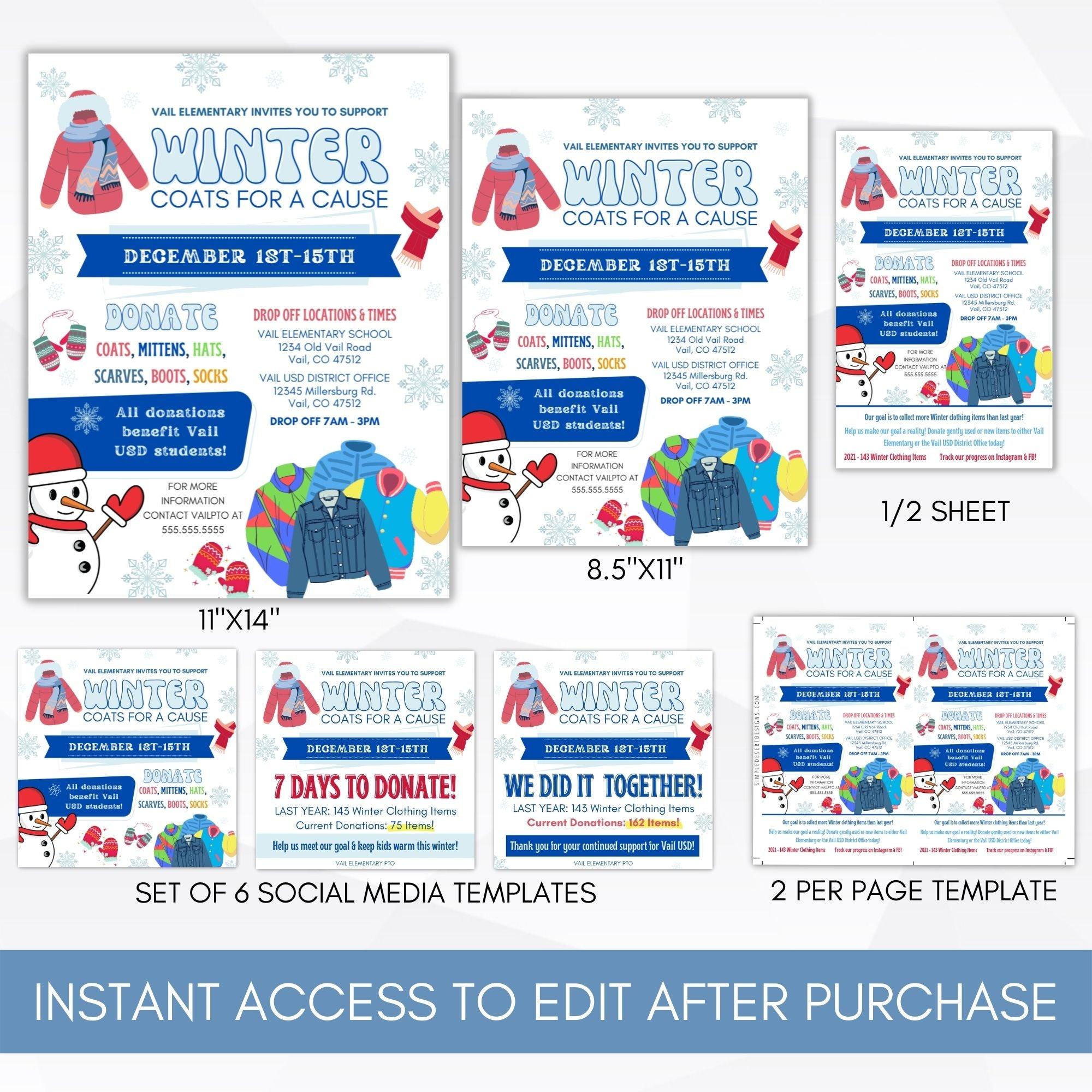 Coat Drive Flyer Templates