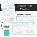 Winter Snow Ball Dance Flyer Ticket Bundle | Simple Desert Designs