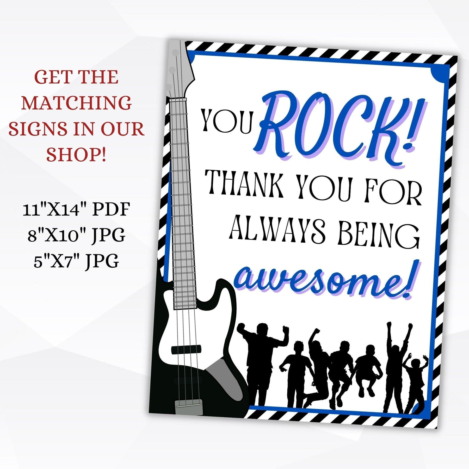 You Rock Rockstar Appreciation Gift Tag – Simple Desert Designs