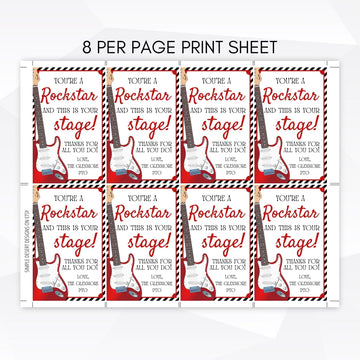 Rockstar School PTO Appreciation Gift Tag – Simple Desert Designs