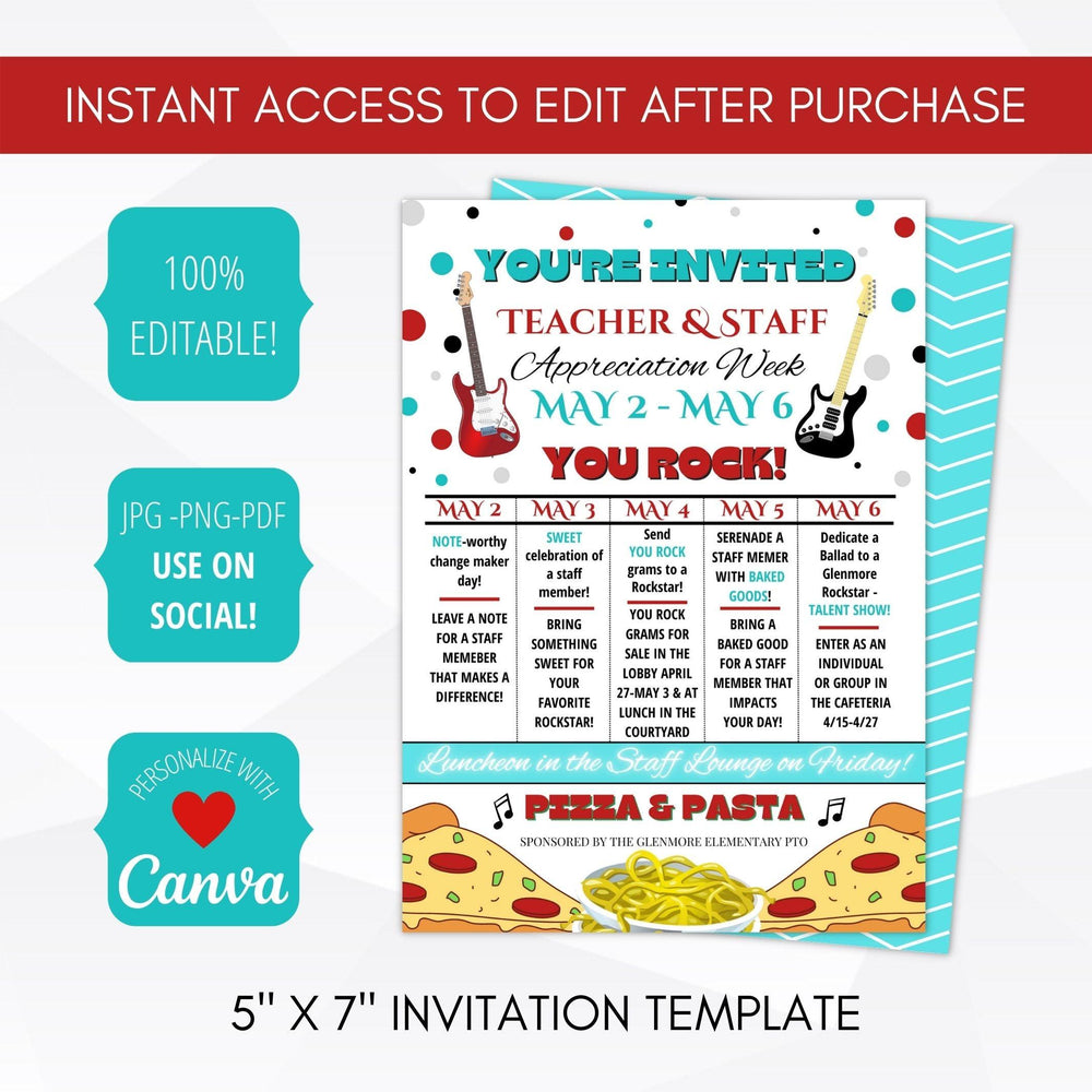 You Rock Teacher Appreciation Week Bundle - Simple Desert Designs