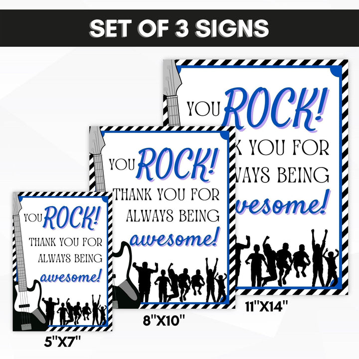 You Rock Themed Appreciation Week Sign Set | Simple Desert Designs
