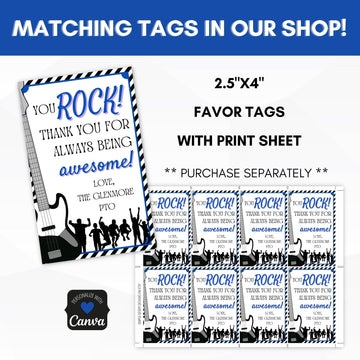 You Rock Themed Appreciation Week Sign Set | Simple Desert Designs