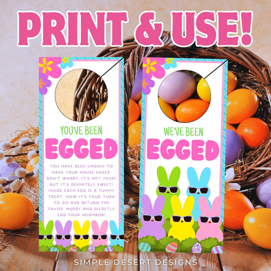 You've Been Egged Peeps Door Hangers – Simple Desert Designs