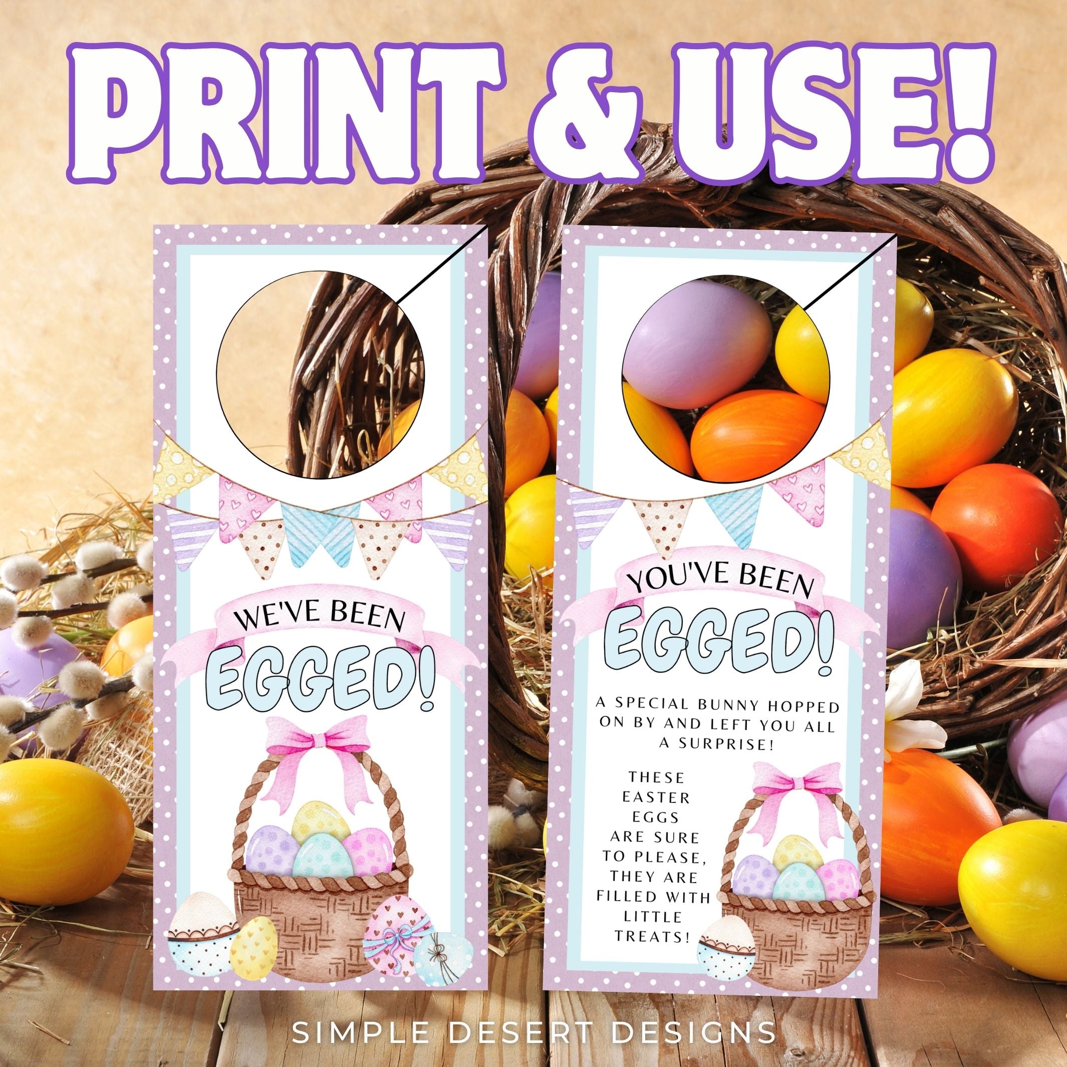 You've Been Egged Door Hanger Game – Simple Desert Designs